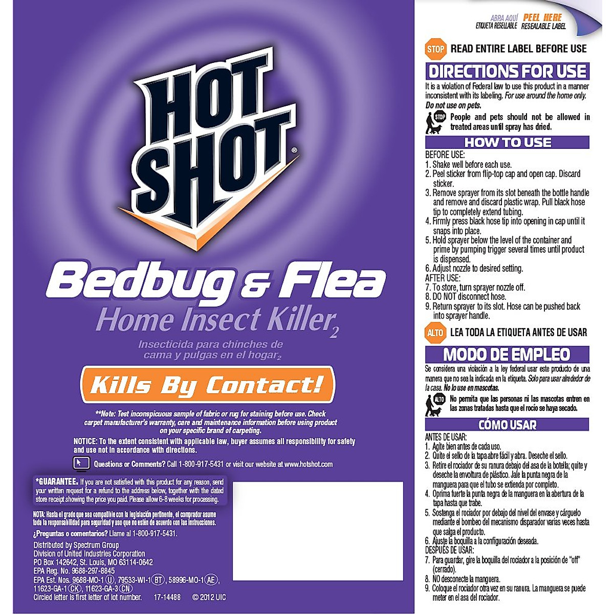 Hot Shot Bedbug & Flea Home Insect Killer2 (Ready-to-Use) (1 gal)