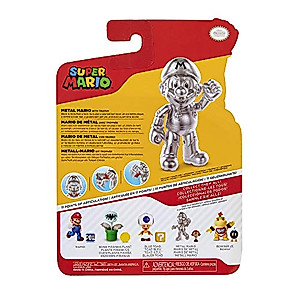 World of Nintendo 4" Metal Mario with Trophy Toy Figure