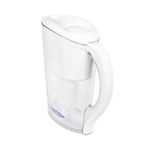 Crystal Quest Water Filter Pitcher System - 4 Stage Filtration System with Fluoride Removal, Space Saving Design for Refrigerators, Provides 2,000 Gallons of Clean Drinking Water - Clear