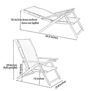 Frankford Umbrellas Heavy Duty Commercial Grade Oak Wooden Beach Chair Folding