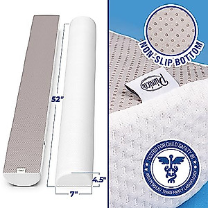 Primica Pack of 2 Bed Bumpers for Toddlers, 52 x 7 x 5 “ Toddler Bed Bumper, Foam Bed Rail for Toddlers, Hypoallergenic Crib Bumpers for Queen, King, and Twin Bed