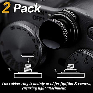 Camera Shutter Button (2 Pack/Black) Upscale and Delicate Soft Shutter Release Button