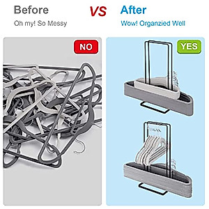 LMIP Hanger Storage Rack, Portable Hanger Storage Rack for Closet Laundry Room, Detachable Metal Stand Hanger Rack for Kids Adult Hanger, Black