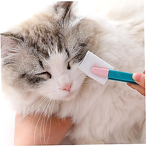 Hperu Dog Eye Booger Remover Dog Tear Stain Remover, Soft Rubber Dog Eye Booger Remover Tear Stain Comb 2Pcs Washable ＆ Reusable No Hurt Dog Face Comb for Kitten Gentle Cleaning Eye