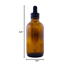 Cocktail Bitters Amber Glass Dropper Bottle - Empty - 4 oz
