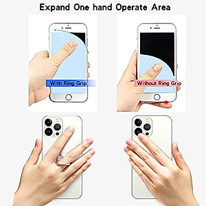 Cavdycidy Cell Phone Ring Holder, Sparkle Ring Holder 360°Rotation Finger Ring Stand,Glitter Cell Phone Kickstand Grip Compatible with Most of Phones, Tablet and Case(1Silver+1Blue+1RoseRed)