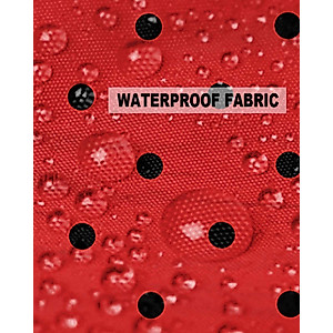 Lsrtoss Watermelon Outdoor Waterproof Pillow Covers, Black Polka Dots Green Summer Fruits Decorative Square Throw Pillowcase Sofa Cushion Sham for Patio/Couch/Chair, 18""x18"" 2 Pack, Summersrs49779