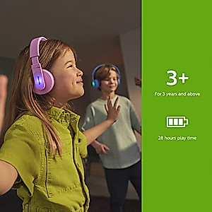 Philips K4206 Kids Wireless On-Ear Headphones, Bluetooth + Cable Connection, 85dB Limit for Safer Hearing, Built-in Mic, 28 Hours Play time, Parental Controls via Philips Headphones