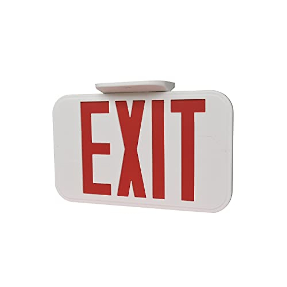 LIT-PaTH LED Emergency EXIT Sign with Double Face and Back Up Batteries- US Standard Red Letter Exit Lighting, UL 924 and CEC Qualified, 120-277 Voltage, 1-Pack