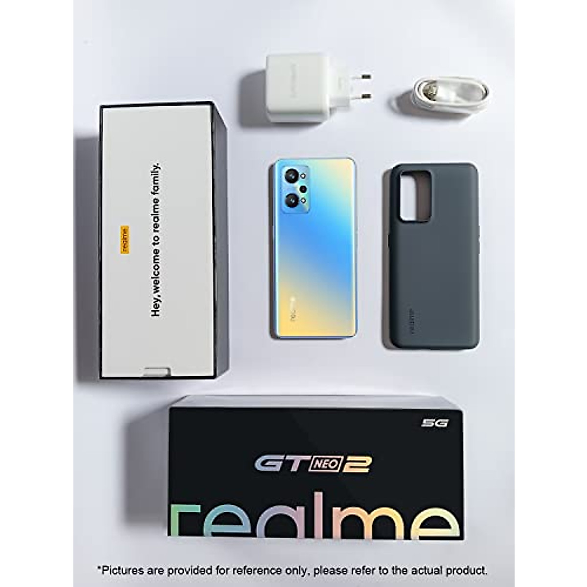 realme GT Neo2 Dual-SIM 128GB ROM + 8GB RAM (GSM | CDMA) Factory Unlocked 5G Smartphone (Neo Blue) - International Version