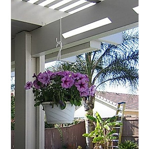 Alumahangers Made in USA. powder coated steel hangers - 3"x 8" Lattice Hanger (6 pack) "White" for Alumawood Lattice or pergola patio covers - easy to use and great for heavier decorating items!