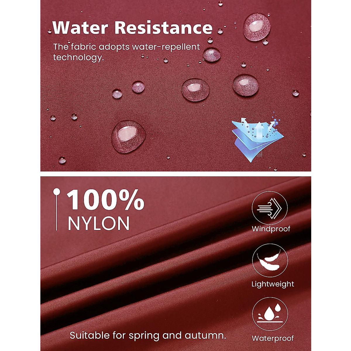 COOFANDY Men's Laydown Collar Golf Jacket Lightweight Slim Fit Sportswear Jacket Casual Bomber Jacket Casual Jackets