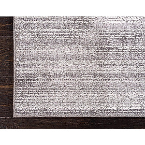 Unique Loom Del Mar Collection Area Rug - Lucille (7' 1" x 10' Rectangle, Gray/ Ivory)