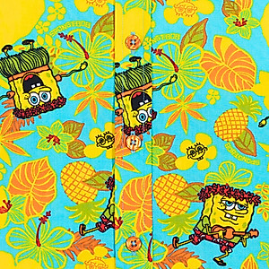 Spongebob Squarepants Toddler Boys Matching Family Hawaiian Button Down Shirt Boys 5T