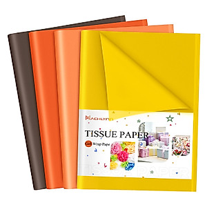 NACHLYNN 54 Sheets Orange-Color Tissue Paper Bulks 14 x 20inch Thanksgiving Day Halloween Gift Wrapping Paper for Crafts Wedding Holiday Birthday Party Decorations