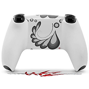 WraptorSkinz Skin Wrap compatible with Sony PS5 DualSense Controller Petals Gray (CONTROLLER NOT INCLUDED)