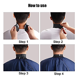 ericotry 2 Rolls Black Disposable Barber Neck Paper Strips Professional Hairdressing Stretchy Wrap Barber Accessories for Salon Hair Cutting Shaving Styling