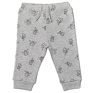STAR WARS The Mandalorian Baby Yoda Baby Boys Bodysuit Pants Green/Grey/Oatmeal 0-3 Months