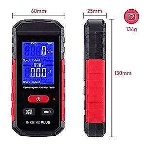 INKBIRDPLUS EMF Meter, Hand-held Digital Electromagnetic EMF Radiation Detector, 3in1 Rechargeable EMF Reader, EMF Detector Meter for Home,Office,Outdoor,Paranormal Equipment, Ghost Hunting Equipment