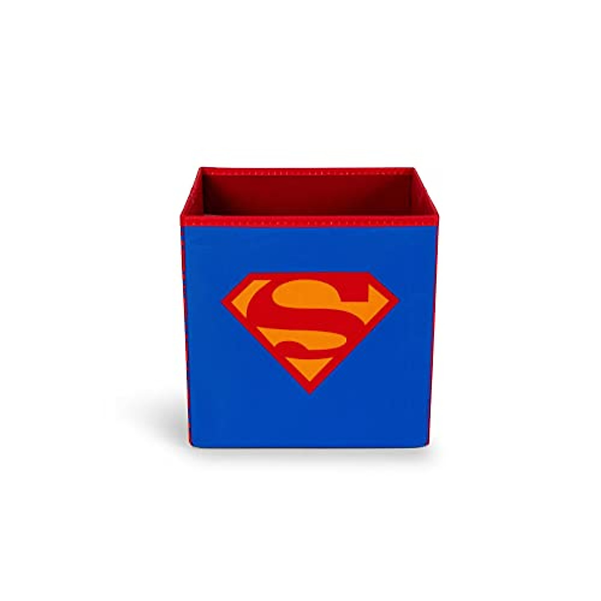DC Comics Superman Logo 11-Inch Storage Bin Cube Organizers, Fabric Basket Container, Cubby Cube Closet Organizer | Comic Book Superhero Toys, Gifts And Collectibles