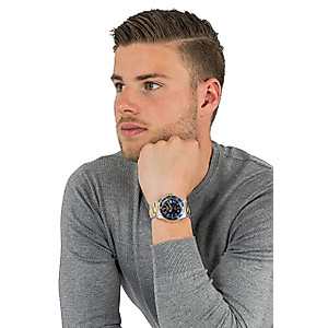 Invicta Men's Pro Diver 40mm Steel and Gold Tone Stainless Steel Automatic Watch with Coin Edge Bezel, Two Tone/Blue (Model: 8928OB)