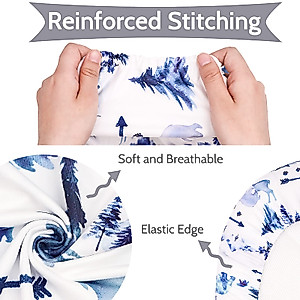 Pea Pod Bassinet Sheets Set 2 Pack for Baby Boy Girls, Soft Jersey Knitted Fitted Sheets for Cradle or Bassinet Pad Oval Rectangle and Hourglass Bassinet Mattress, Woodland Animal