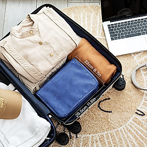 Elviros Toiletry Bag Hanging Travel Organizer for Men and Women, 3 in 1 Multifunctional Large Makeup Cosmetic Case for Toiletries Accessories, Water-resistant PU Leather Bathroom Dopp Kit Shaving Bag