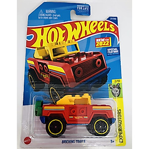 Hot Wheels 2022 - Bricking Trails - Experimotors 2/10 - Red - Bronco Style - Ships Bubble Wrapped in a Box