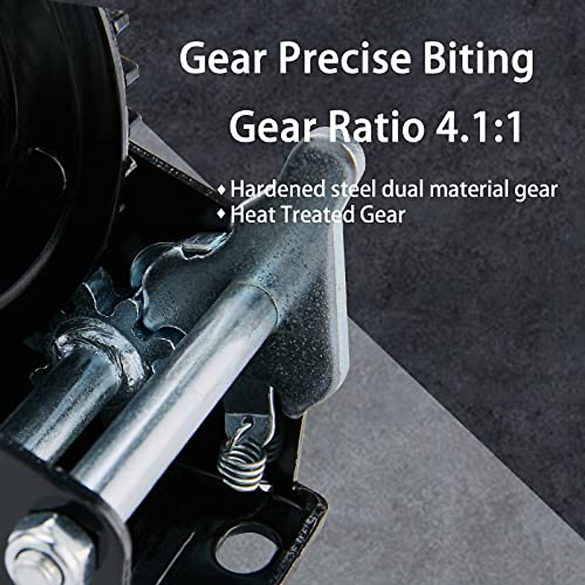 TYT 1500LB Boat Trailer Strap Winch with 8M Red Strap, Sturdy Long-Lasting Gear Hand Crank Winch, Operated Two Way Ratchet Manual Winches for Towing Pulley Boat Trailer Truck RV Jet Ski Marine Winch