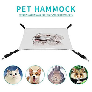 Cute Dog Painting Pet Hammock Bed Guinea Pig Cage Hammock Small Animal Hanging Bed for Ferret, Chinchilla, Puppy and Other Small Animals