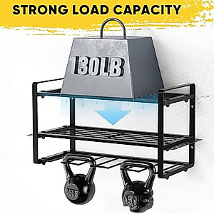 NDNCZDHC Tool Organizer Iron Power Tool Organizer Wall Mount Drill Holder 150lb Load Bearing Garage Shelving Rack for Workshop