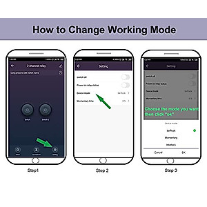 2 Channel WiFi Momentary Inching Relay Self-Locking Switch Module Smart Life/Tuya APP Control WiFi Relay Module for Garage Door Opener, DC 7-32V WiFi Relay Switch Compatible with Alexa Goolge Home