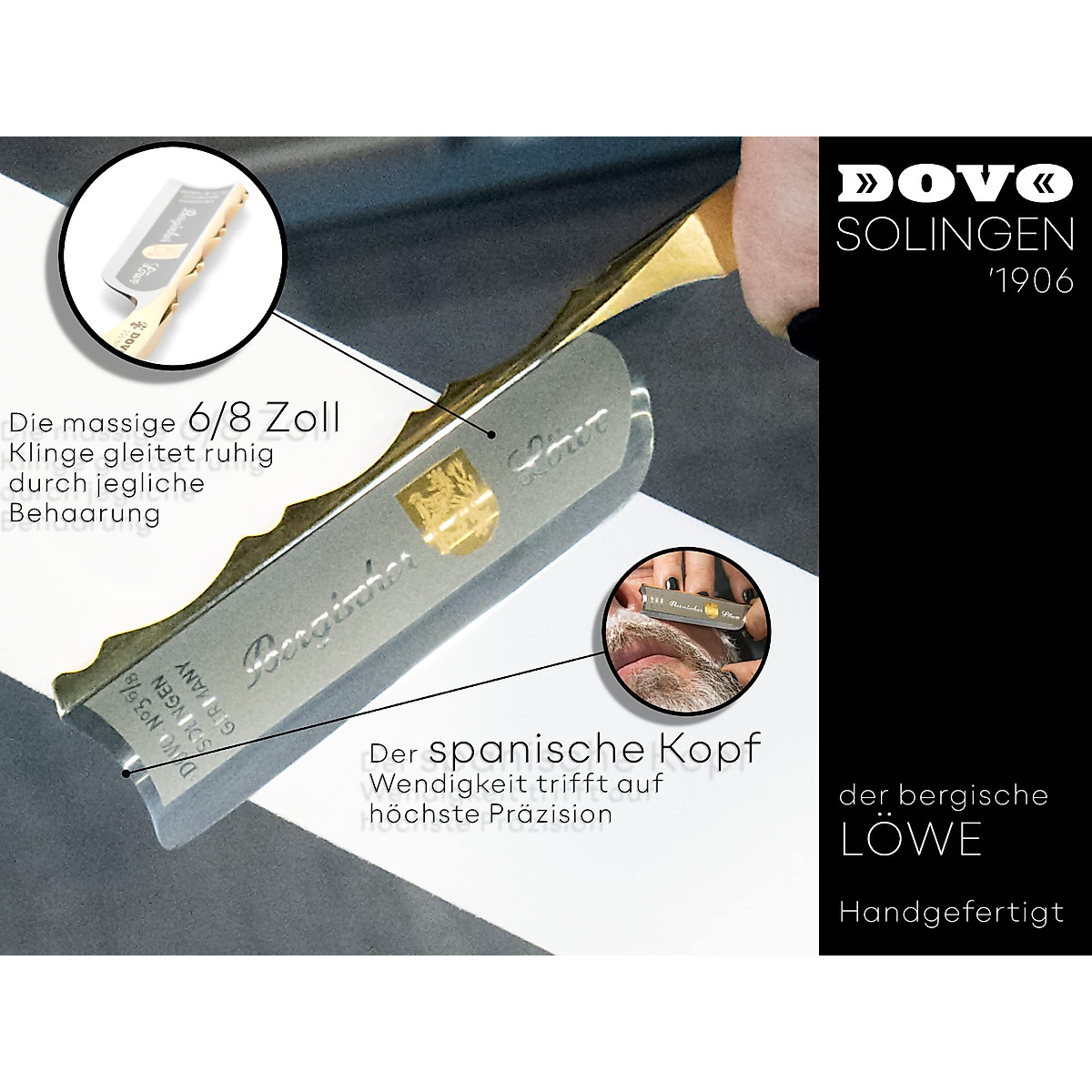DOVO Carbon Ebony Shave Ready Swedish Steel Straight Razor