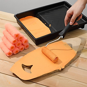 Bates- Paint Rollers, 4 inch Paint Roller with 10 Covers, Small Paint Roller, Paint Roller Covers, Mini Paint Roller, Paint Roller 4 Inch, Mini Rollers for Painting, Paint Rollers 4 Inch