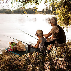 Portable Camping Table, Foldable Aluminum Alloy Picnic Table, with Storage Bag, Suitable for Outdoor, Camping, Picnic, Barbecue, Beach, Fishing (Large)