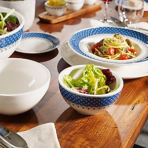 Villeroy & Boch Casale Blu Rice Bowl, 20 oz, White/Blue