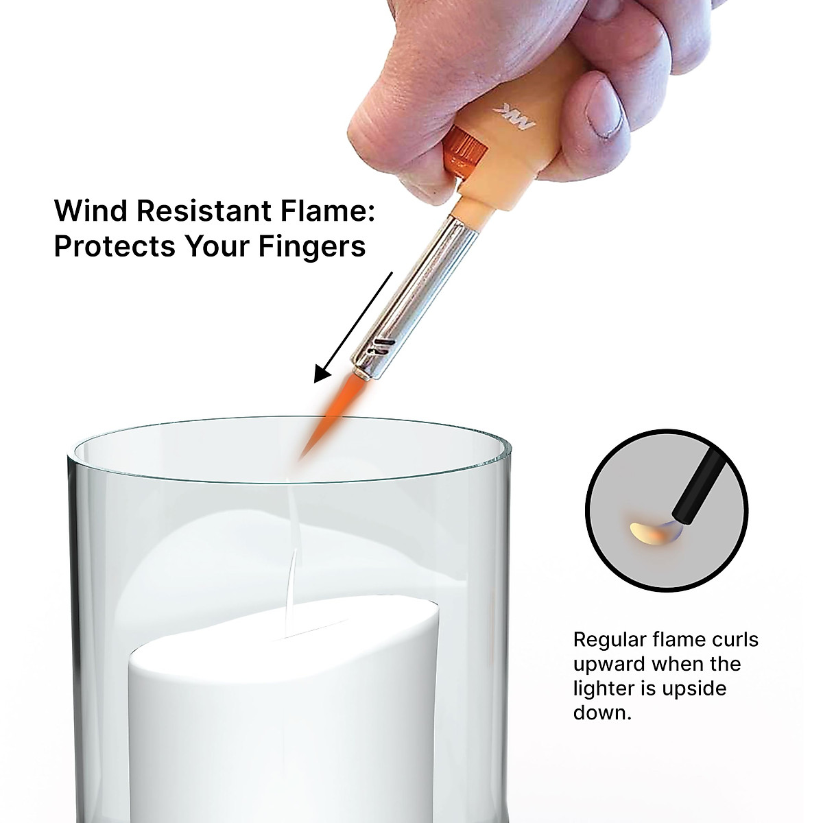 MK Lighter 10PCS Candle Lighters, Windproof Flame, Ideal as Lighters for Candle, BBQ Lighters, Camping Lighters, Outdoor Lighters, Butane Refillable Lighters, Multipurpose Lighters (3BL PASTEL)