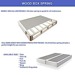 Mattress Solution Fully Assembled Split Wood Traditional Box Spring/Foundation for Mattress, King Size, Classic Collection