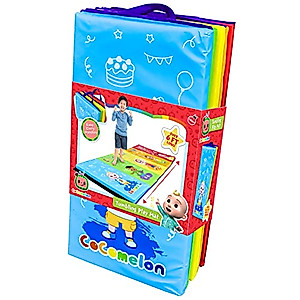 Sunny Days Entertainment CoComelon Official 6ft Tumbling Mat – 5 Panel Folding Mat with Carrying Handles | Active Play for Toddlers