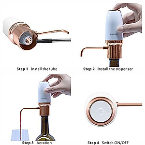 SYNWONG Electric Wine Aerator Pourer Automatic Wine Dispenser – Effortless One-Button Pouring and Enhanced Flavor at Your Fingertips, Great Gift for Wine Assesory Lovers