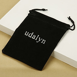 Udalyn 5Pcs Stainless Steel Tongue Ring Internally Threaded Straight Body Piercing Set 6-14G