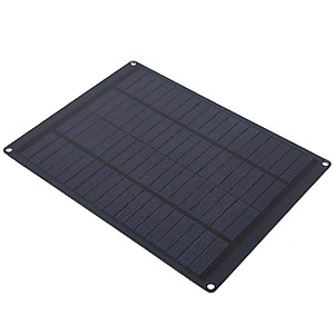 18V 5.5W Portable Polycrystalline Silicon USB Solar Power Cell Panel, for Outdoor Charging Car, Boats, Camping, Fishing, Hiking