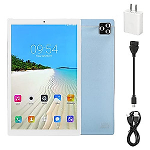 LBEC Tablet PC, 100240V 2.4G 5G WiFi Blue 4GB 64GB 10.1 Inch Reading Tablet for 11.0 (US Plug)