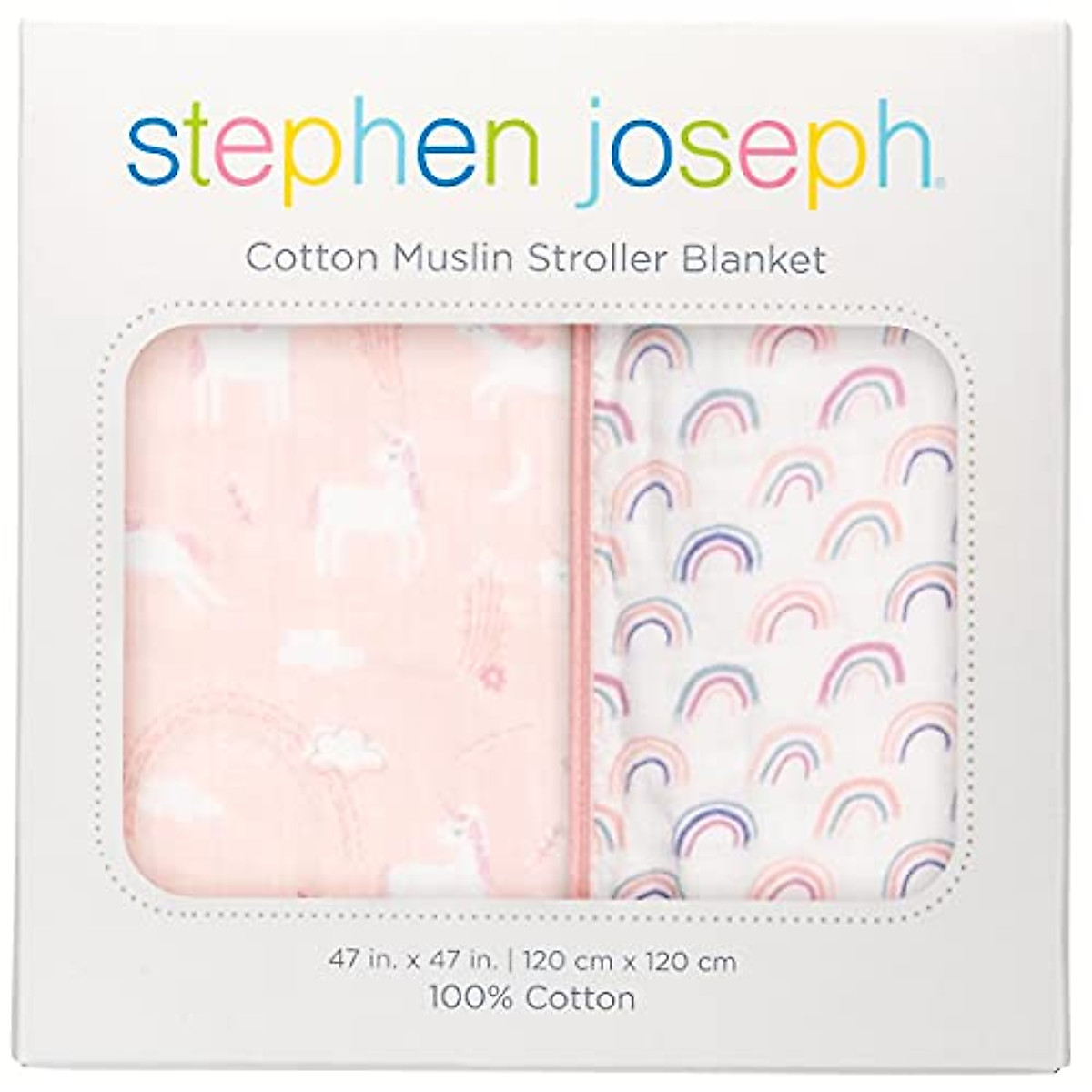 Stephen Joseph, Muslin Stroller Blanket, Unicorn
