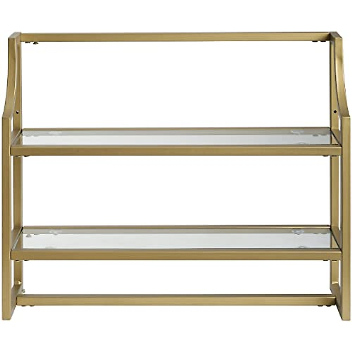 Crosley Furniture Aimee Wall Mounted Bathroom Storage Shelf with Towel Rack and Shelves, Gold