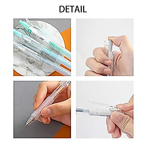 Morandi Colored Gel Ink Pens Retractable 0.5mm Fine Point Assorted Colors for Bullet Journal/To Do List/Making Notes/Art Painting, Pack of 9 (Nordic Style)