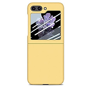 Phone Protective flip case Compatible with Samsung Galaxy Z Flip 5 Case with Built in Front Screen Protector,Ultra Slim Case Matte PC Shockproof Protection Anti-Scratch Phone Case Galaxy Z Flip 5 Pro