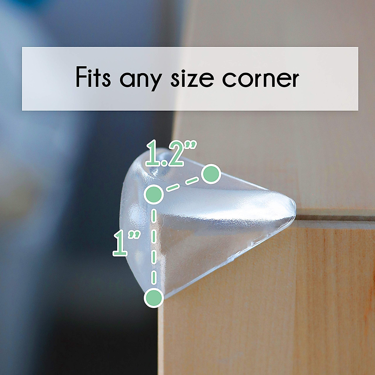 Little Chicks Soft Touch Table Guard Corner Cushions - with Dual Layer Protection - Fits Most Furniture Size Corners - 4 Pack - Transparent - Model CK029