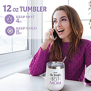 Mothers Day Gifts for Mom,Wine Tumbler For Mom From Daughter,Son,Kids,Gifts for Mom with Blanket for Birthday,Christmas Gift Basket for Mother-in-law with Tumbler,New Mom Gifts for Wife from Husband