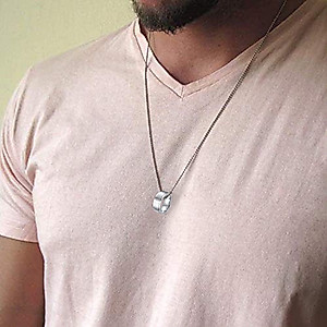 Inspirational One Day At A Time Sobriety Gifts for Women Men Stainless Steel Sober Recovery Anxiety Spinner Bands Ring Necklace Chain Alcoholics Addiction Recovering Jewelry Gift,Size 8,Silver